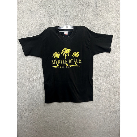 Fruit of the Loom | Shirts | Vintage Myrtle Beach Shirt Men Large Black ...